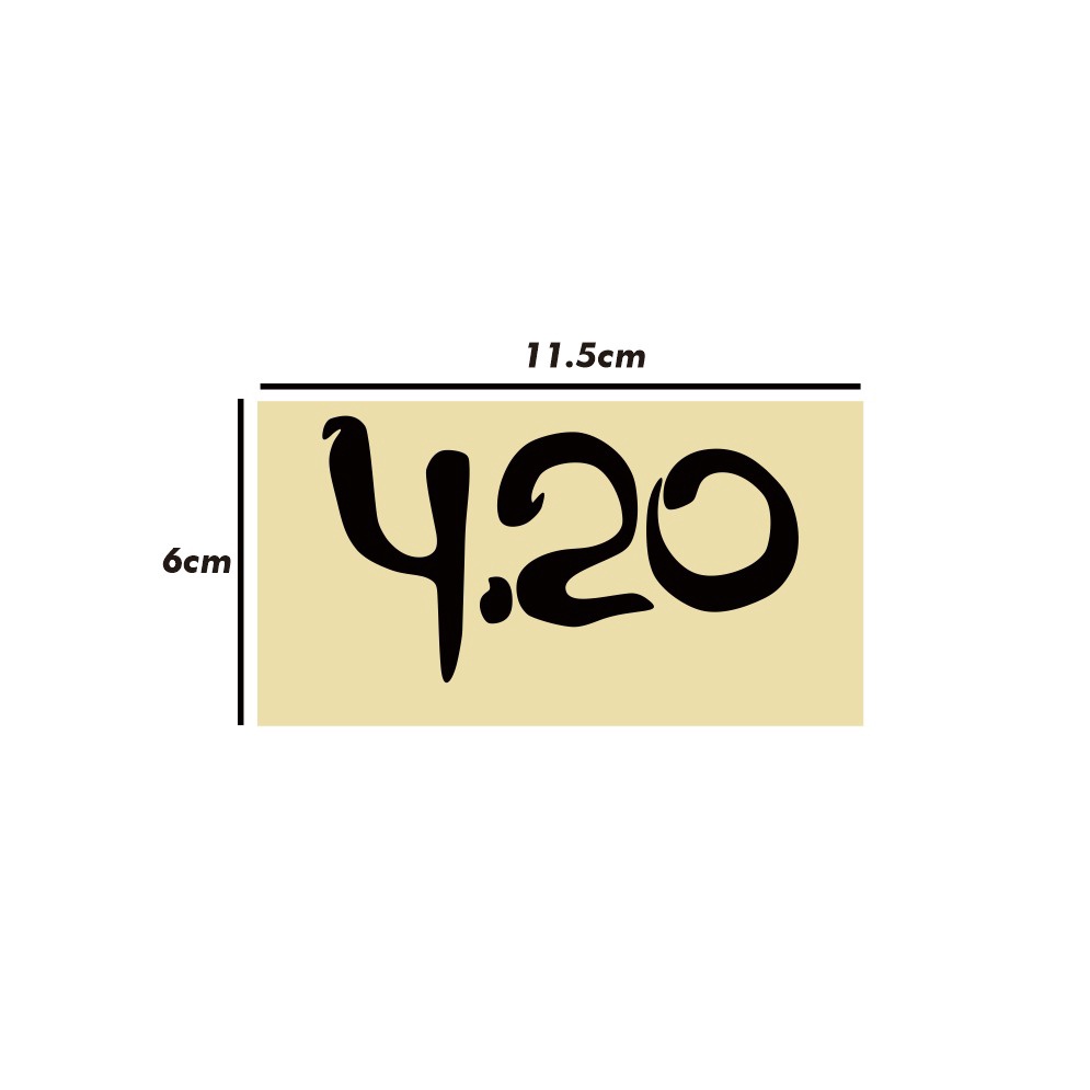 Jual STIKER GAMBAR 4.20 UKURAN 6X11.5CM | MURAH MERIAH | Shopee Indonesia
