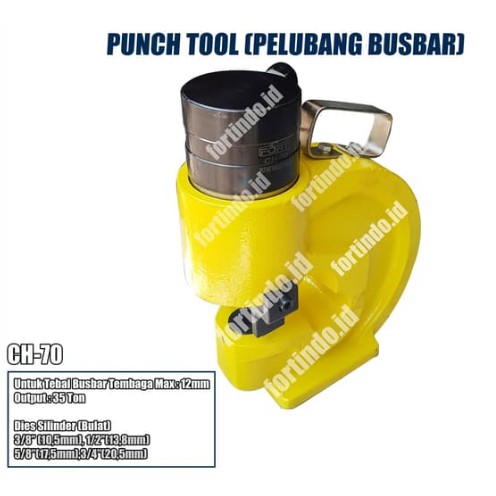 Jual Alat Pelubang Busbar Punch Tool CH-70 FORT Mesin Plong Hidrolik ...