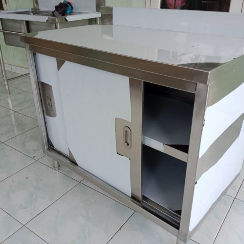 Jual MEJA CaBINET STAINLES 100x60x80cm | Shopee Indonesia