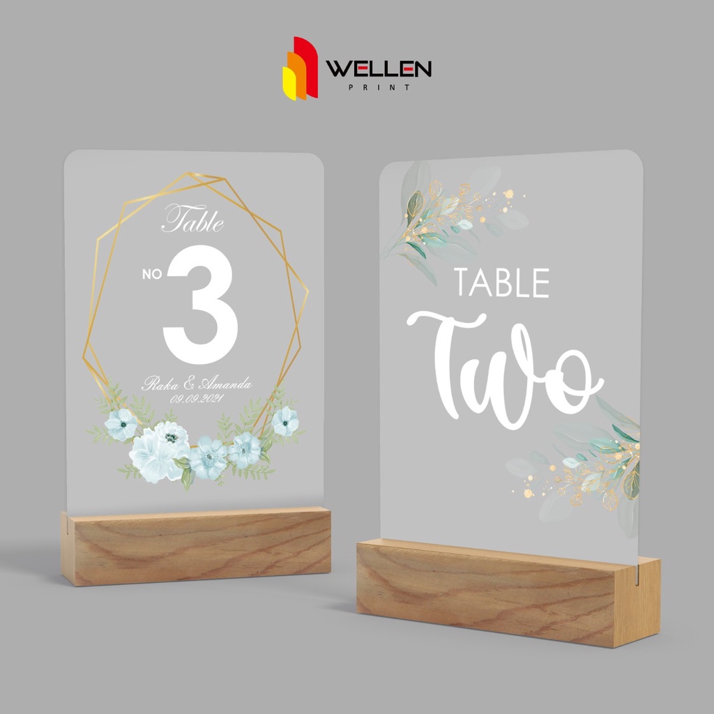 Jual WELLEN PRINT - Cetak Nomor meja akrilik / Print Custom Table ...
