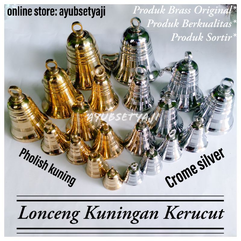 Jual Lonceng kuningan kerucut unyil mini jumbo kecil klintingan ...