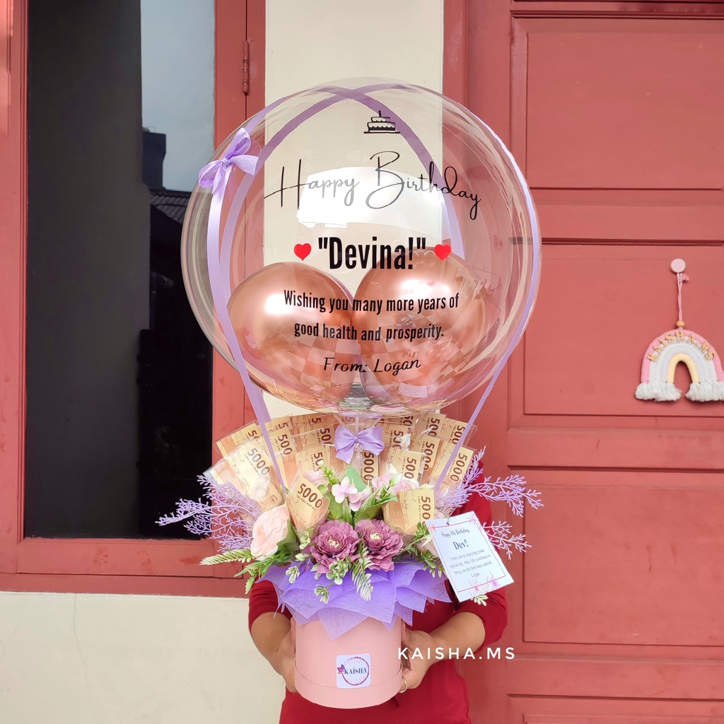 Jual Buket balon Bouquet bunga bloom box buket bunga | Shopee Indonesia