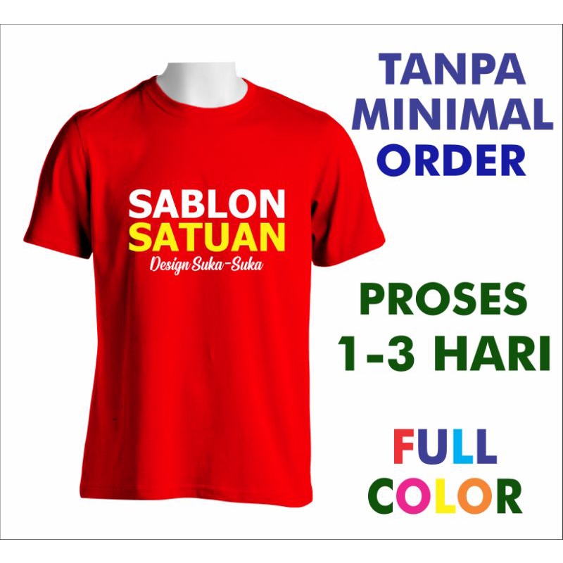 Jual Kaos Custom Sablon Satuan DTF Unisex | Shopee Indonesia Jual Kaos Custom Sablon Satuan DTF Unisex | Shopee Indonesia