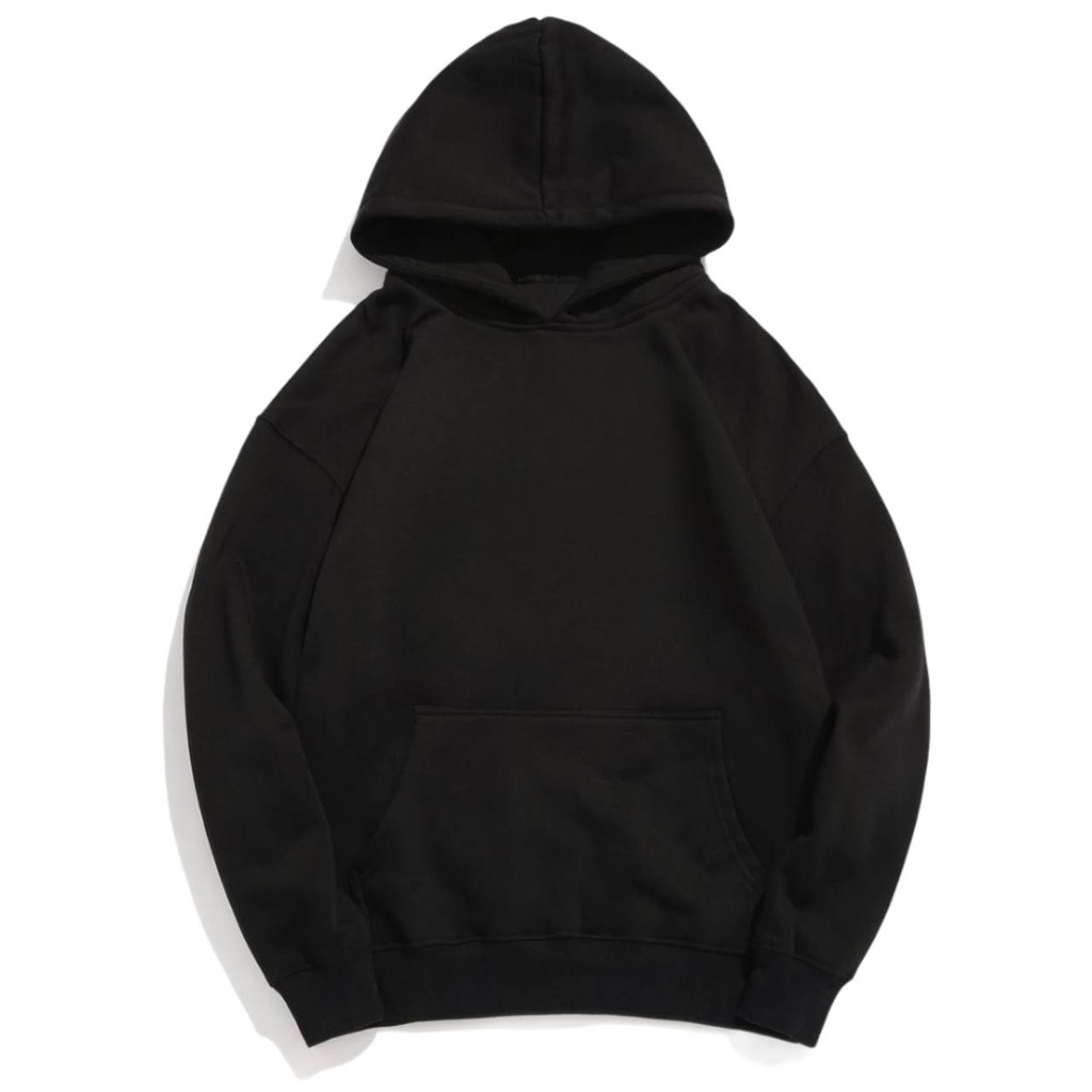 Hoodie Hitam Polos Bisa Tambah Custom Sablon Foto, Sablon Gambar ...