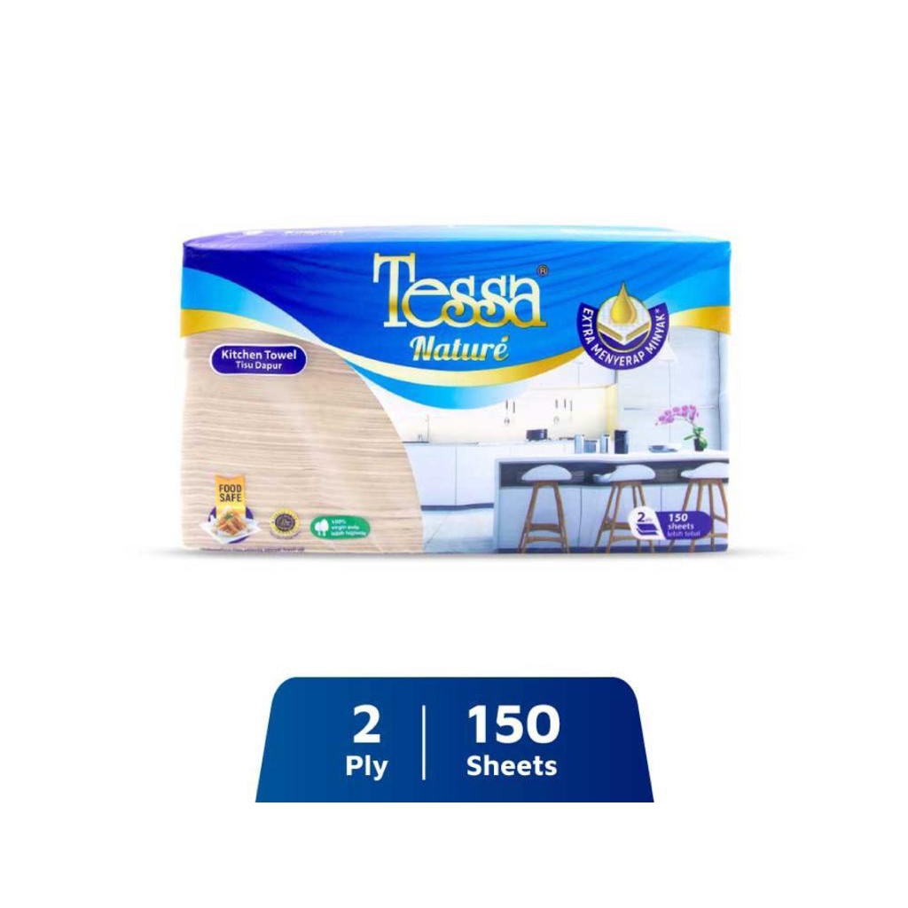 Jual Tessa Nature Kitchen Towel / Hand Towel 150 Sheet 2 Ply | Shopee ...