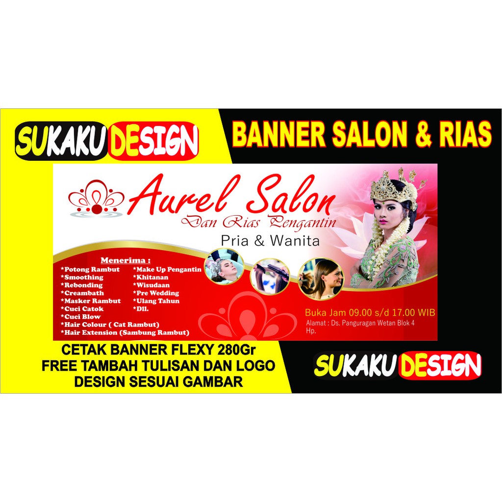 Jual SPANDUK / BANNER USAHA SALON DAN RIAS PENGANTIN Indonesia|Shopee ...
