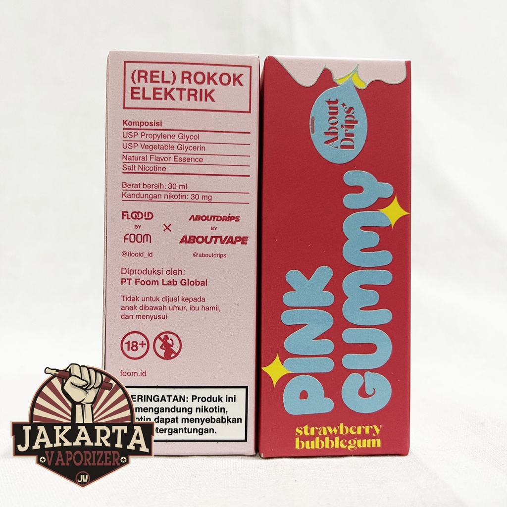 Jual [SALT] PINK GUMMY STRAWBERRY BUBBLEGUM SALT 30ML 30MG BY FOOM X ...