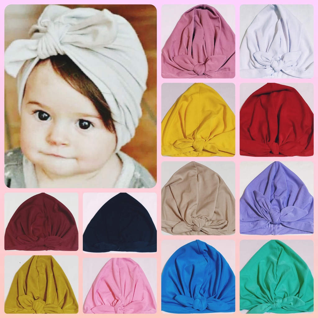 Jual Turban PITA SIMPUL KELINCI Bayi/Anak 0-2thn Model Polos | Shopee Indonesia