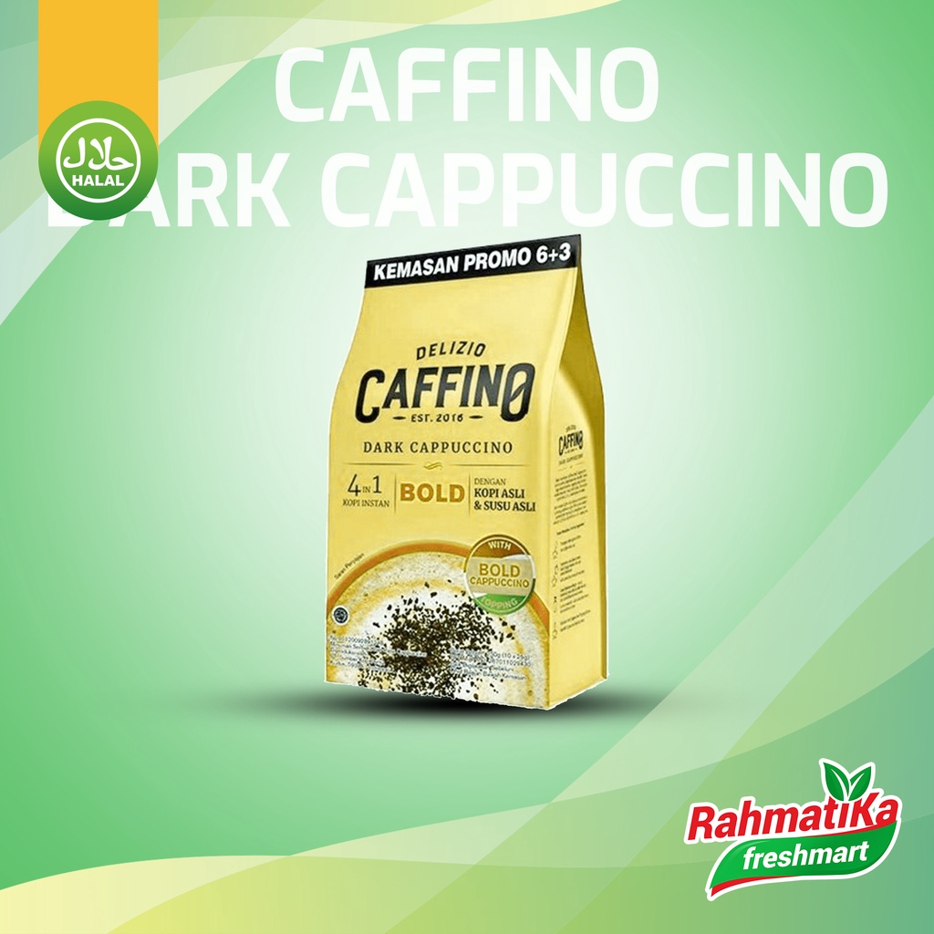 Jual Caffino 4in1 Kopi Dark Cappuccino Bold (6+3 x 25g) | Shopee Indonesia