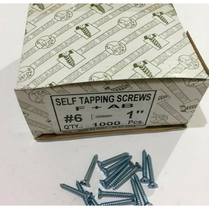 Jual (6x1) Tapping Skrup / Sekrup Moon Lion 1 Dos Moonlion Screw (F+AB ...