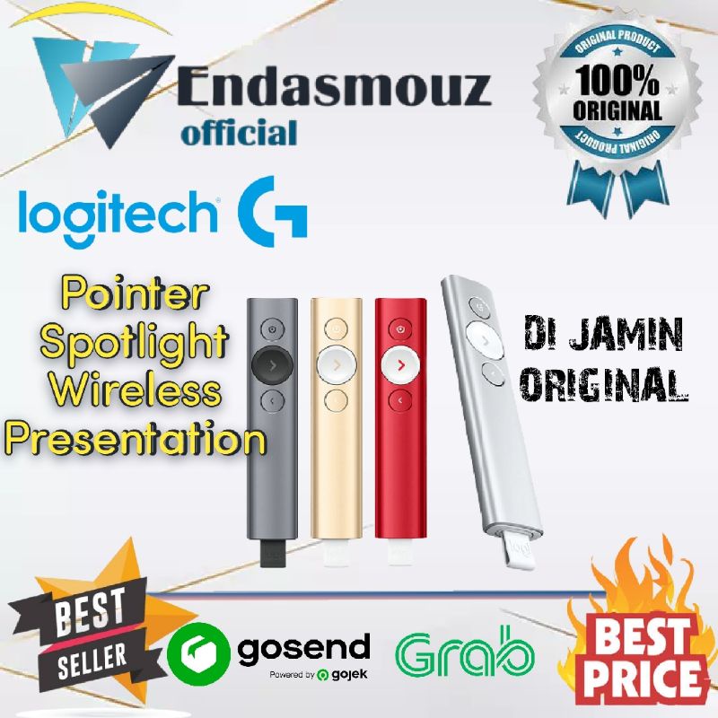 Jual Logitech Pointer Spotlight Wireless Presentation Indonesia|Shopee Indonesia