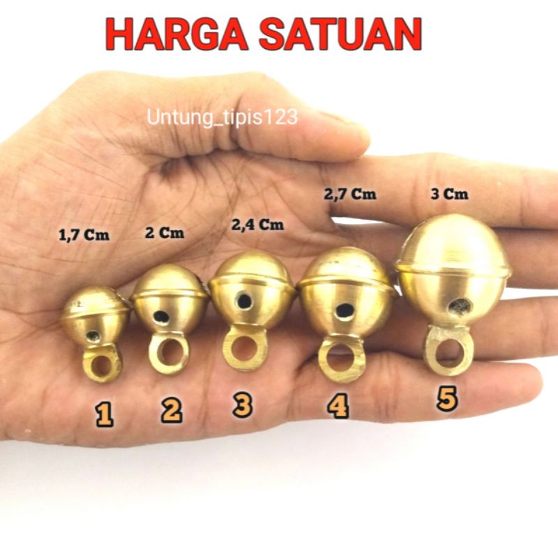 Jual Klintingan Krincingan kuningan Lonceng bulat Suara Nyaring ...