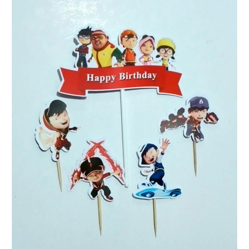 Jual Cake Topper / Toper Kue Kertas: Boboi Boy | Shopee Indonesia