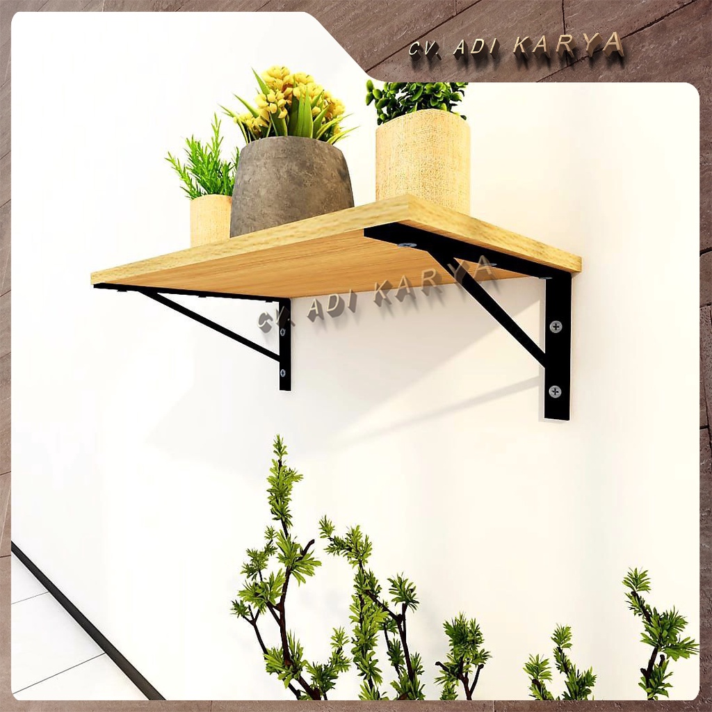 Jual Rak Besi Siku Gantung Tempel Tembok Rak Dinding Minimalis ...