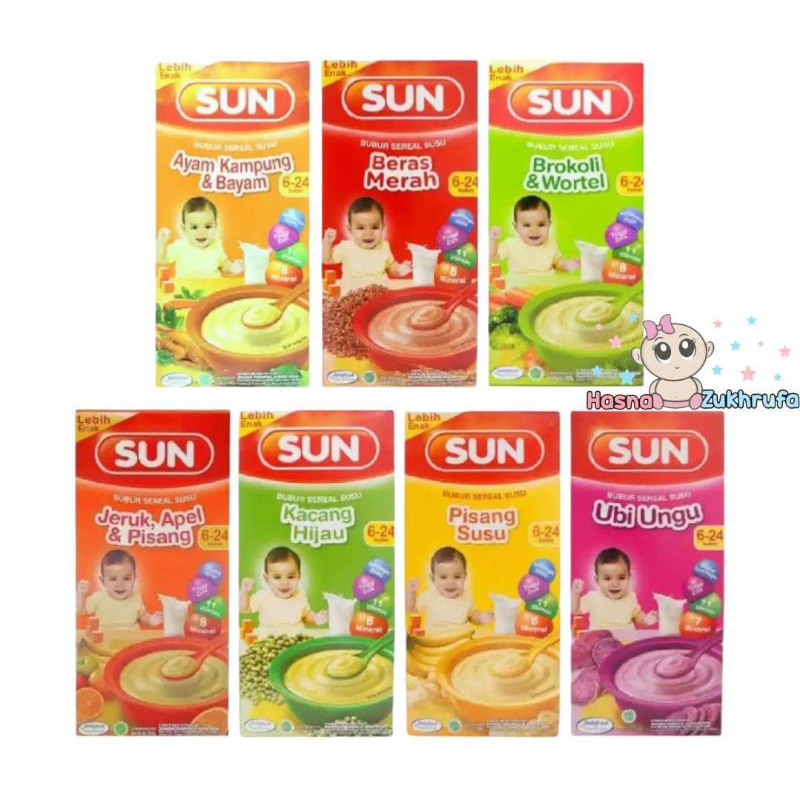 Jual SUN Bubur bayi 120gr aneka rasa exp 2023-2024 | Shopee Indonesia