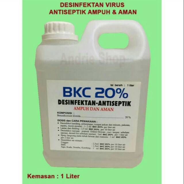 Jual Cairan Disinfektan BKC 20 % Kemasan 1 liter | Shopee Indonesia