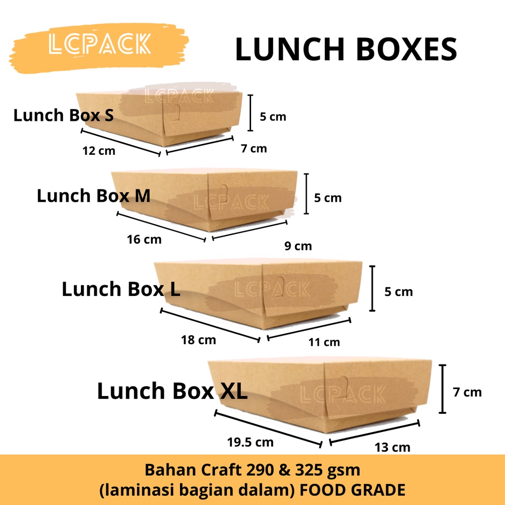 Jual PAPER LUNCH BOX KOTAK NASI AYAM GEPREK KERTAS KRAFT CRAFT KOTAK ...