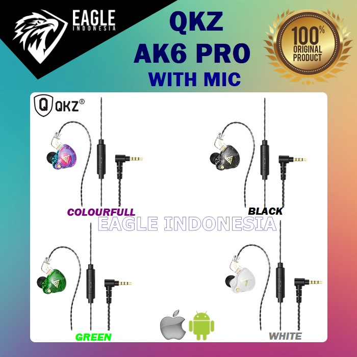 QKZ AK6 PRO HIFI Bass Headphones Detachable Wire WITH MIC | Shopee ...