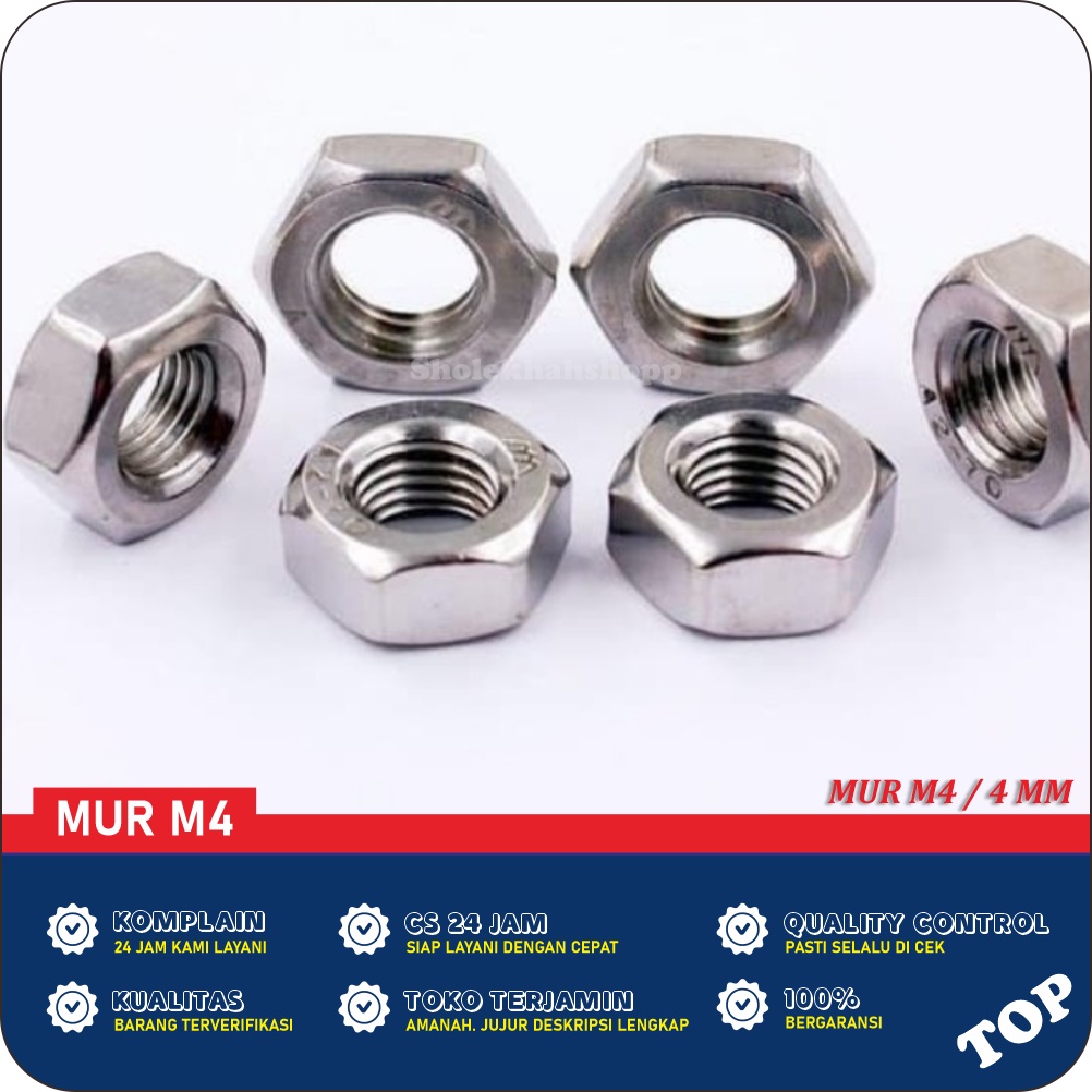 Jual Mur M4 Mur Baut JP 4mm mur mini mur kecil mur tripod mur bangunan Indonesia|Shopee Indonesia