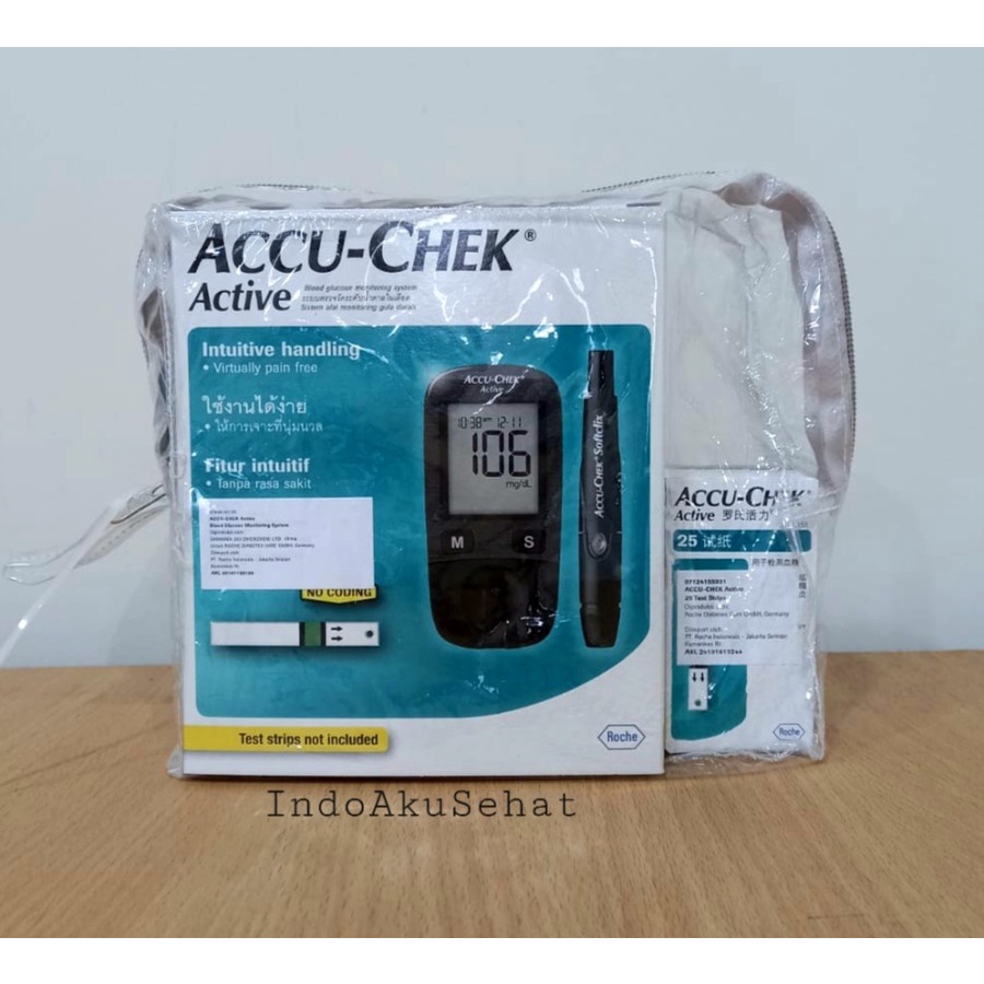 Jual ALAT CEK GULA DARAH ACCU-CHECK ACTIVE + 25 STRIP ACCU-CHECK ACTIVE ...