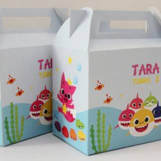 Jual Snack box / wadah snack ulang tahun custom karakter baby shark ...