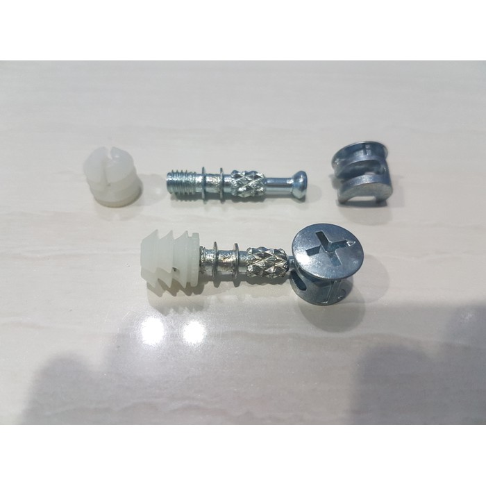 Jual Skrup Baut Minifix 30mm Casing 12MM Socket SET Furniture Knock ...
