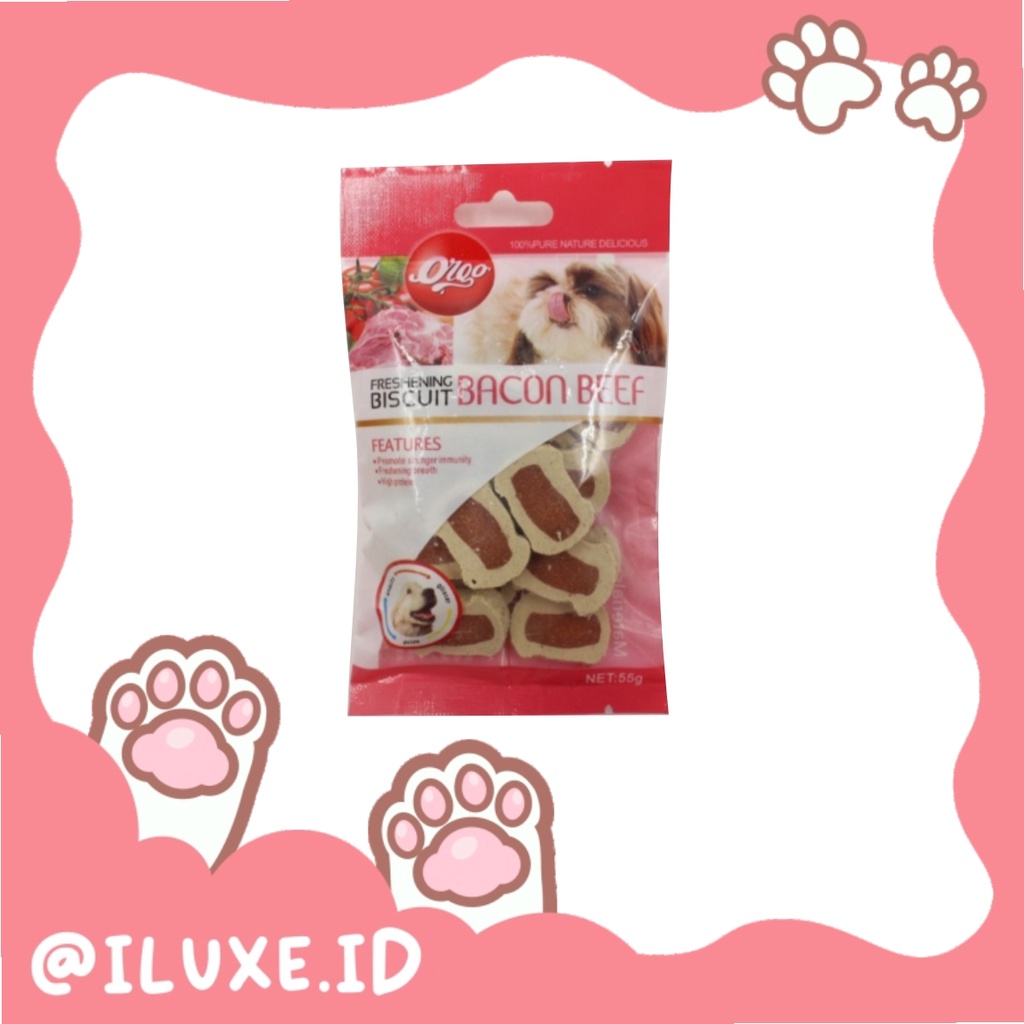 Jual Orgo Freshening Biscuit Bacon Beef 55gr | Shopee Indonesia