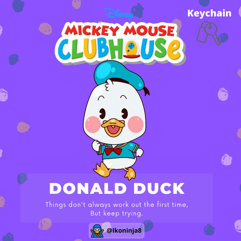Jual Gantungan Kunci Premium - Donald Duck Baby Disney Film Kartun Baru ...