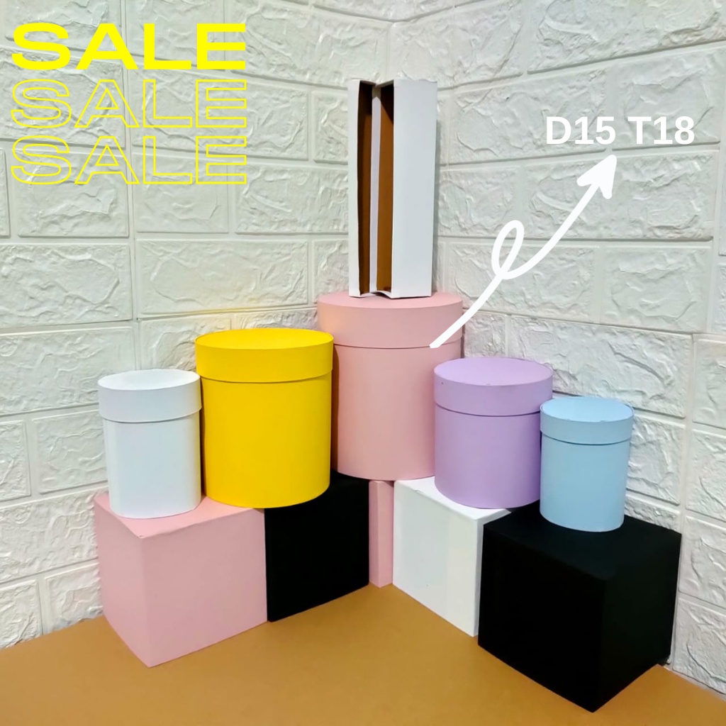 Jual Gift Box Bulat D15T16/Box Bulat Bunga/Box Bulat/Round Flower Box/Bloombox Flower | Shopee ...