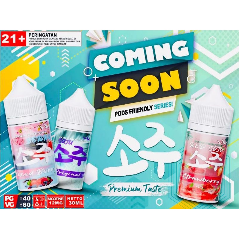 Jual LIQUID SOJU V1/V2/V3 PODS FRIENDLY 12MG 30ML | Shopee Indonesia