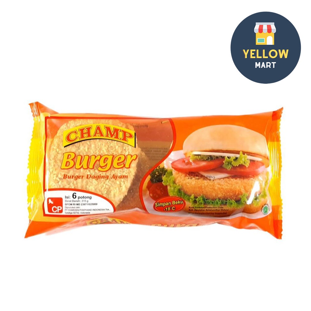 Jual Champ Crispy Burger Ayam 315 Gram (FROZEN FOOD BANDUNG) | Shopee ...