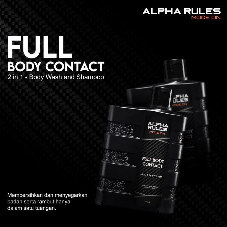 Jual ALPHA RULES FULL BODY CONTACT 2 IN 1 SABUN & SHAMPO PRIA | Shopee ...