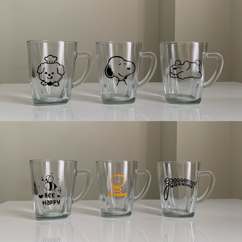 Jual !! NEW ARRIVAL !! || Gelas Korea Aesthetic | Gelas Kaca | Gelas ...