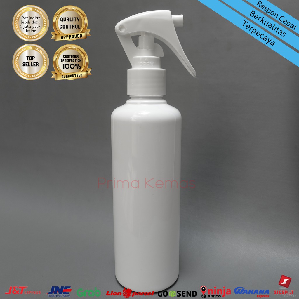 Jual Botol Trigger Spray 250 ml - botol kosmetik 250 ml - botol skincare Pet 250 ml Putih ...