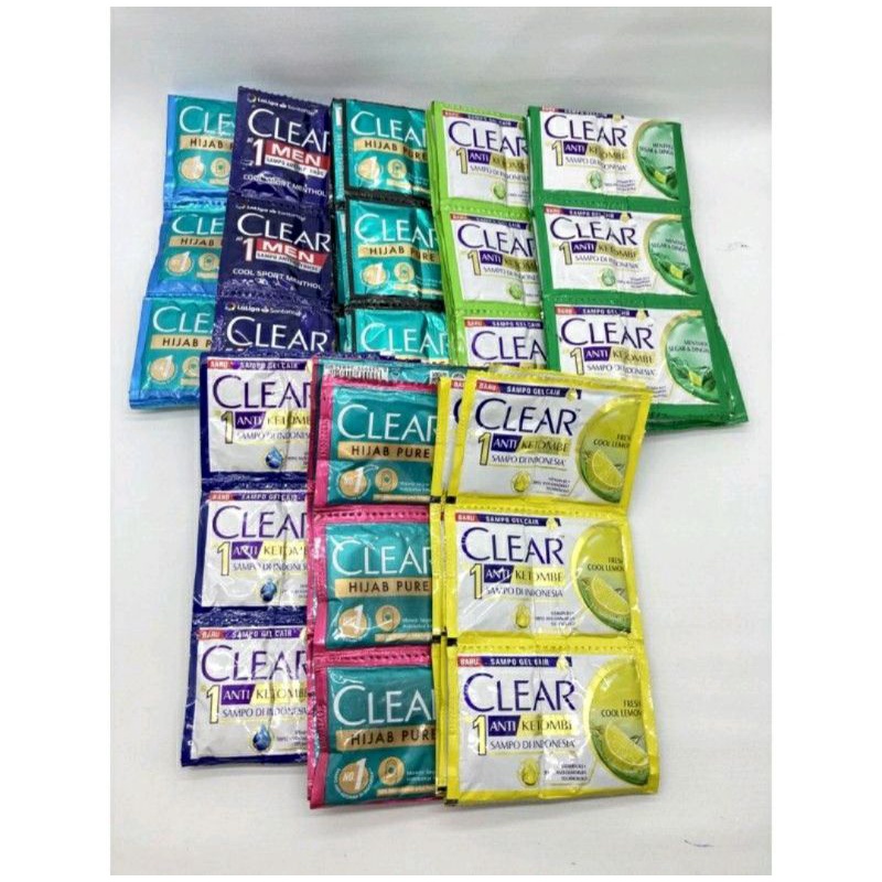 Jual CLEAR SHAMPO SACHET 9ML /CLEAR SHAMPO RENCENG (12pcs) | Shopee ...