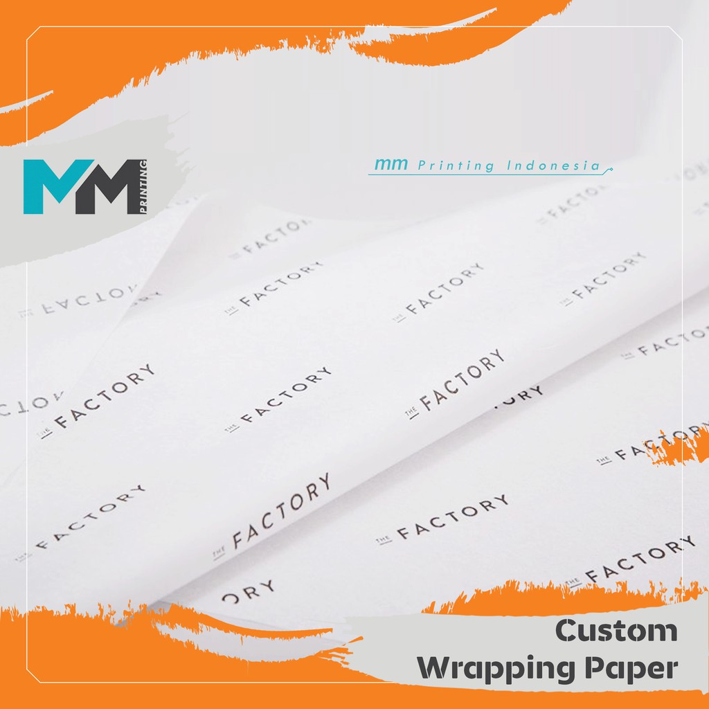 Jual Custom wraping paper/Kertas bungkus baju berlogo/cetak custom ...
