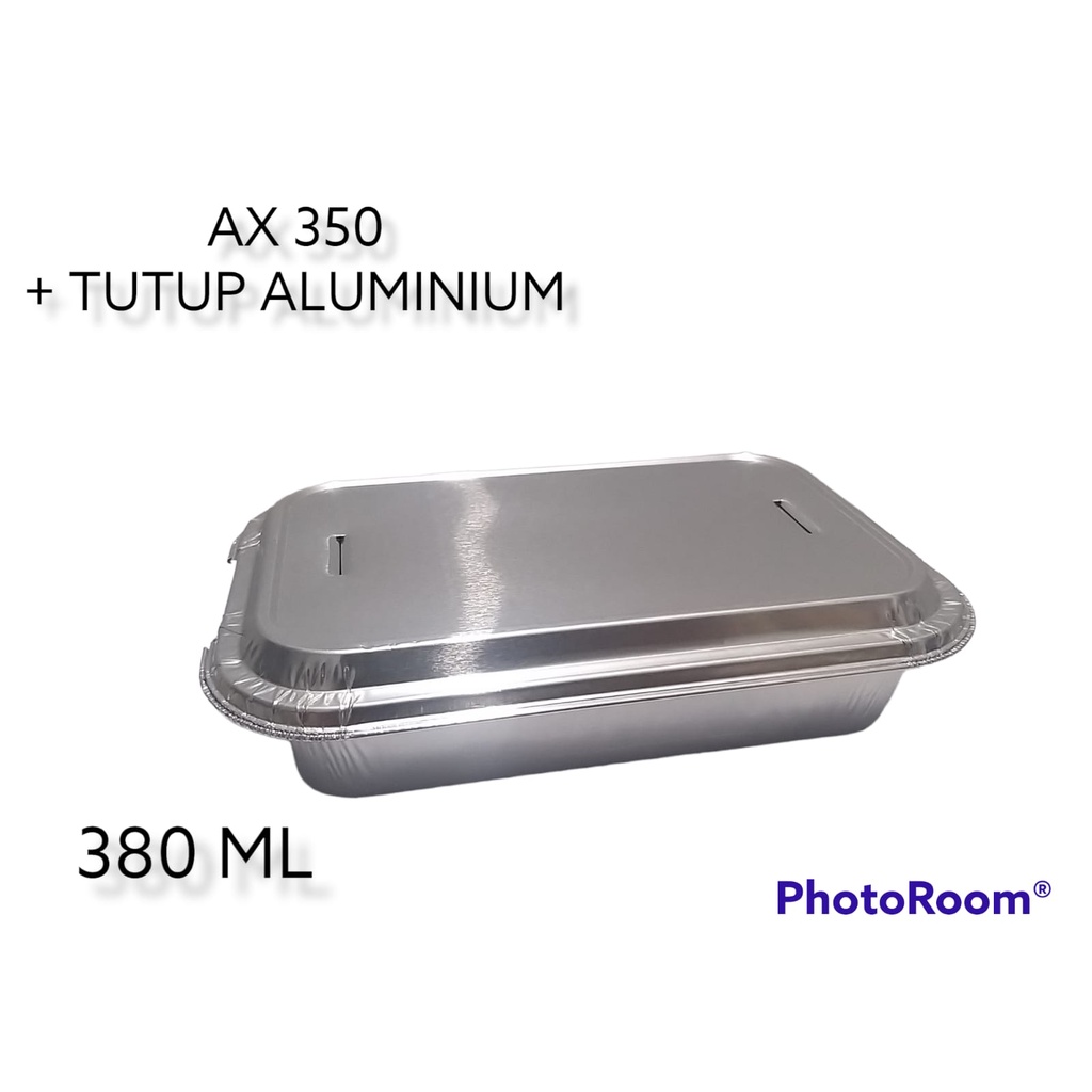 Jual WADAH ALUMINIUM TRAY AX-350 + TUTUP / WADAH ALUMINIUM FOIL TRAY AX 350 | Shopee Indonesia