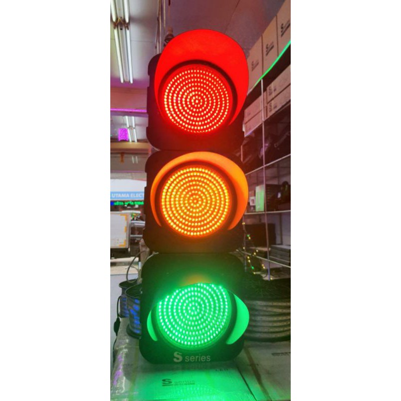 Jual lampu jalan lalu lintas led 20cm 3 aspek merah hijau kuning ...