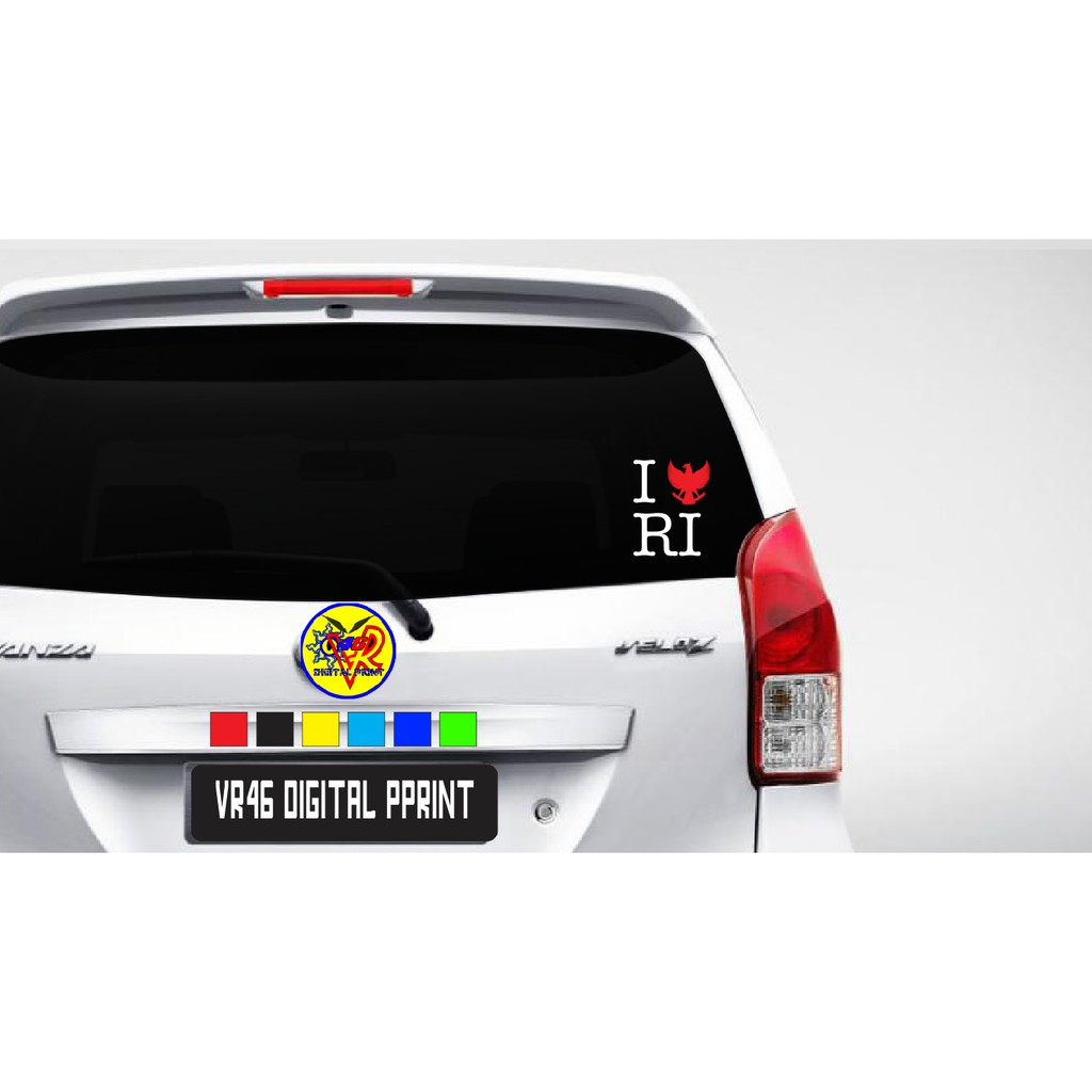 Jual Stiker Mobil Cinta Indonesia - I Love RI Sticker | Shopee Indonesia