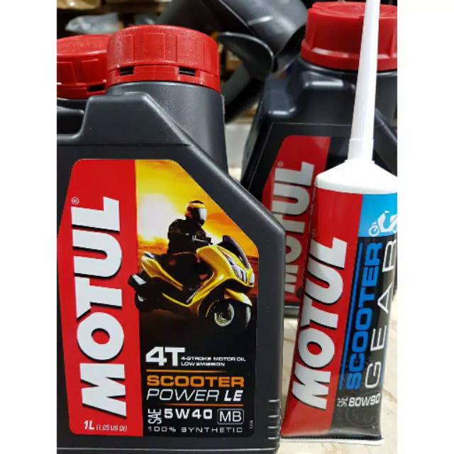 Jual OLI MESIN MOTUL MATIC SCOOTER PAKET OLI GARDAN ISI 120 ML POWER LE ...