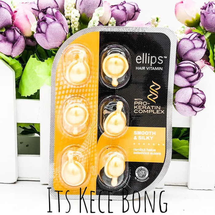Jual BLISTER Ellips Hair Vitamin Pro Keratin Smooth Silky 6 x 1 ml ...