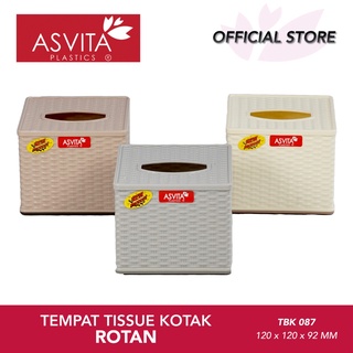 Jual Tempat Tissue Kotak Rotan TBK 087 ASVITA | Box Segi Tisu Muka ...