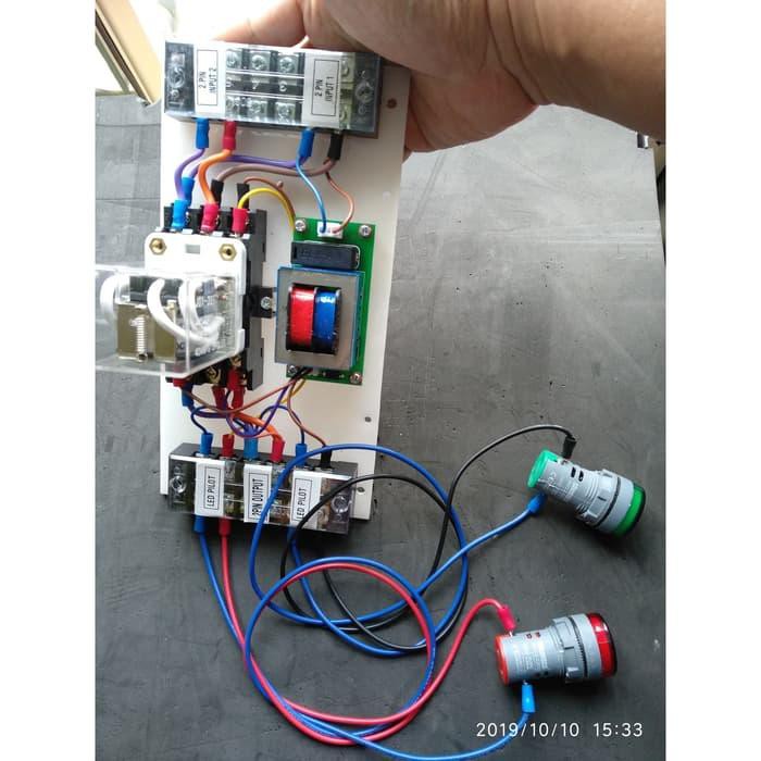 Jual rate 20Amper ATS relay 2 sumber listrik lengkap dengan pilot lampu ...