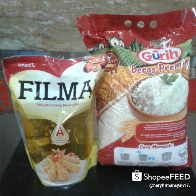 Jual 1 paket :Beras cap putri koki dan minyak filma 2 liter | Shopee Indonesia