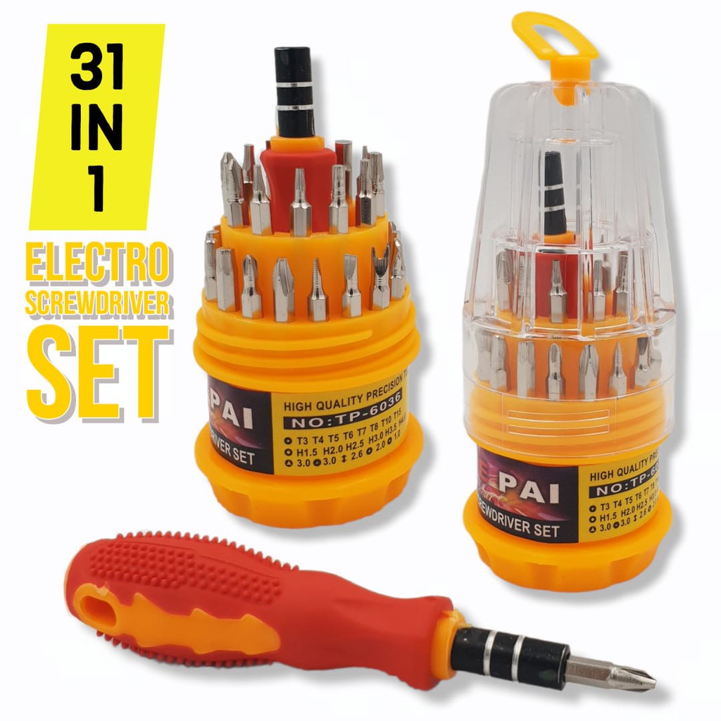 Jual Obeng Set 31in1 Multifungsi / Obeng Perkakas Service Elektronik Listrik Rumah Tangga ...