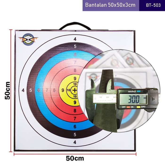 Jual Bantalan Face Target 50x50x3cm | Papan Sasaran Panah | Matras ...