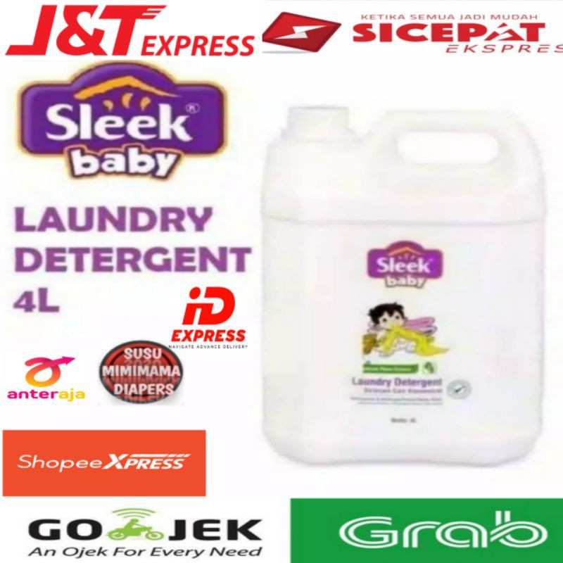 Jual SLEEK LAUNDRY DETERGENT 4L - Sleek 4 Liter Drigen | Shopee Indonesia