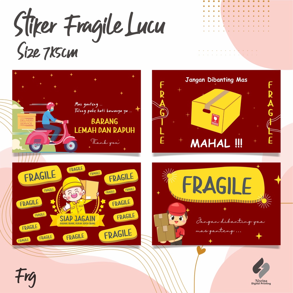Jual Stiker Fragile Lucu Shopee Indonesia