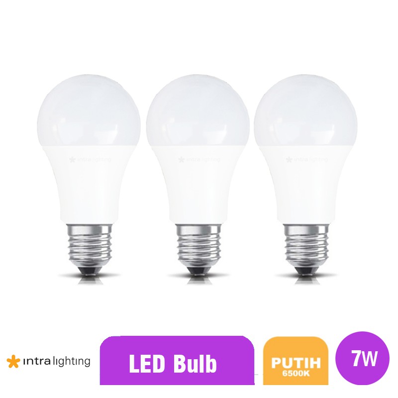 Jual Intra Lighting Bohlam LED 7W - Value Pack isi 3 pcs | Shopee Indonesia