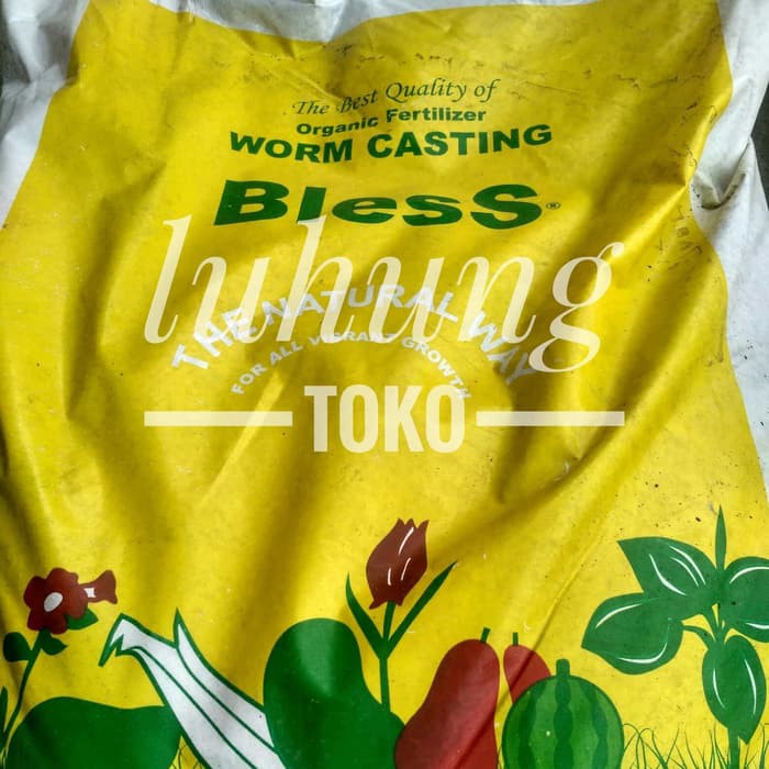 Jual Pupuk Organik Kascing Kotoran Cacing 10 Kg Worm Bless dwh1635 ...